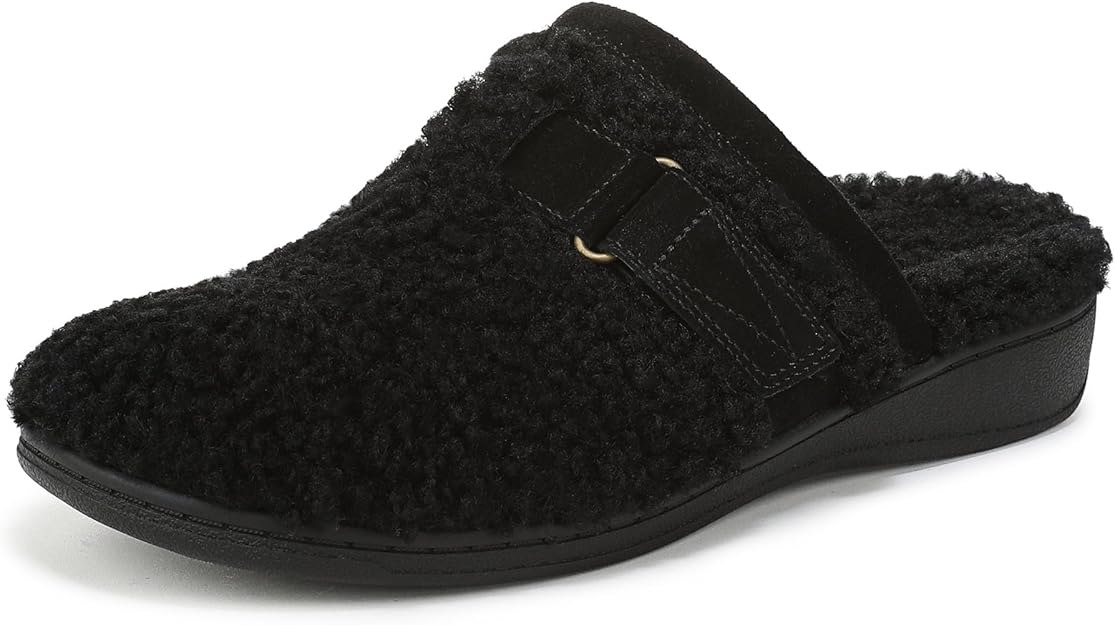 Amazon.com | Vionic Women Izzy Mule Slippers Black 5 Medium | Slippers