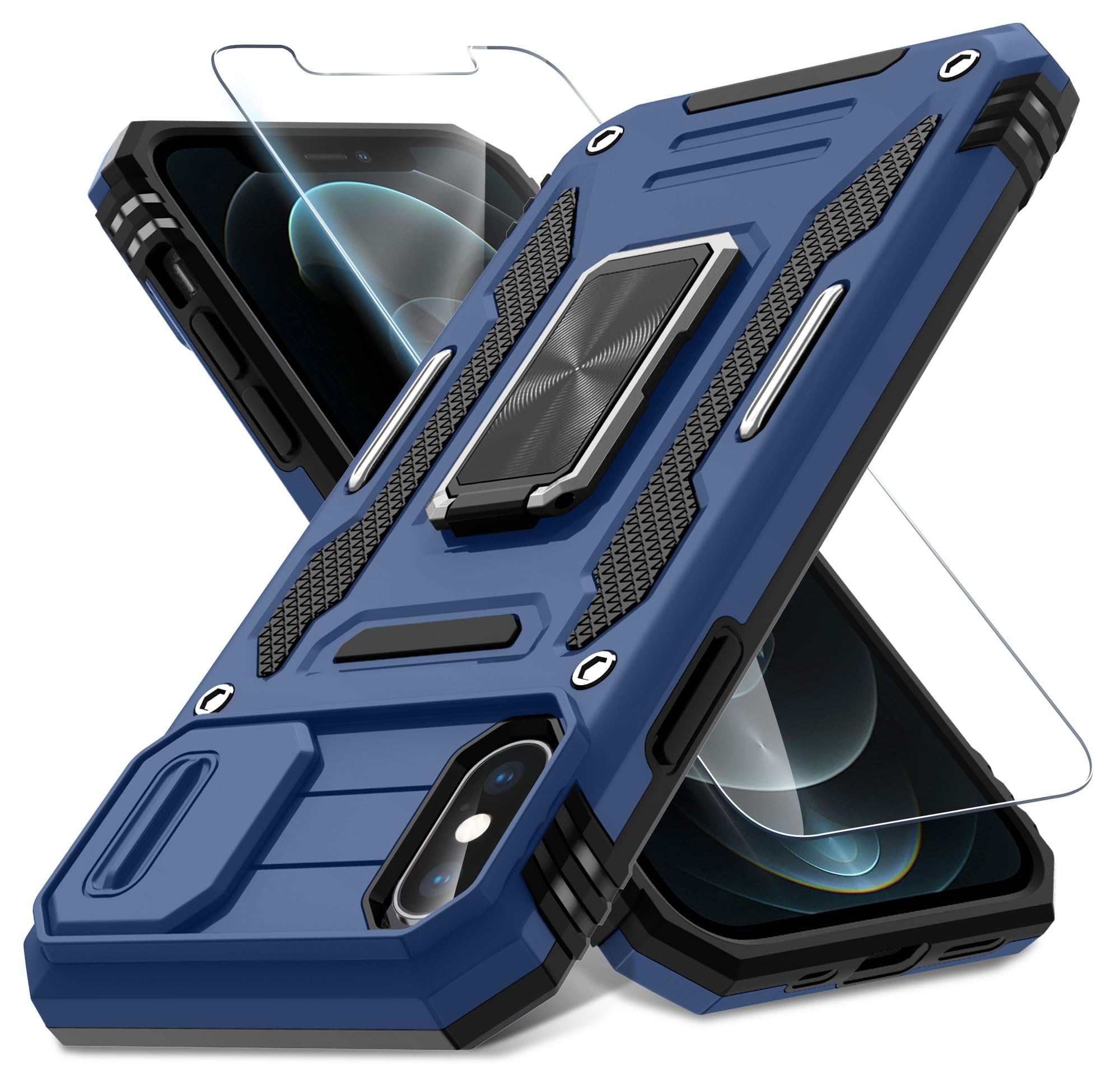 Amazon.com: DEERLAMN Case for iPhone Xs Max with Slide Camera Cover ...