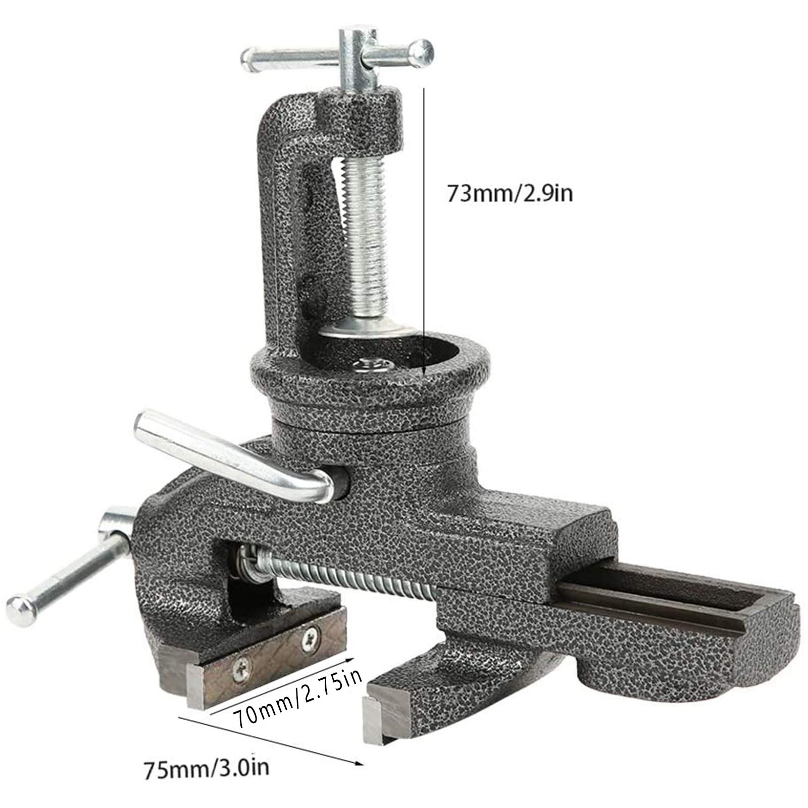 Snapklik.com : Universal 3 Inch Table Vise, 360 Rotating Swivel Base ...