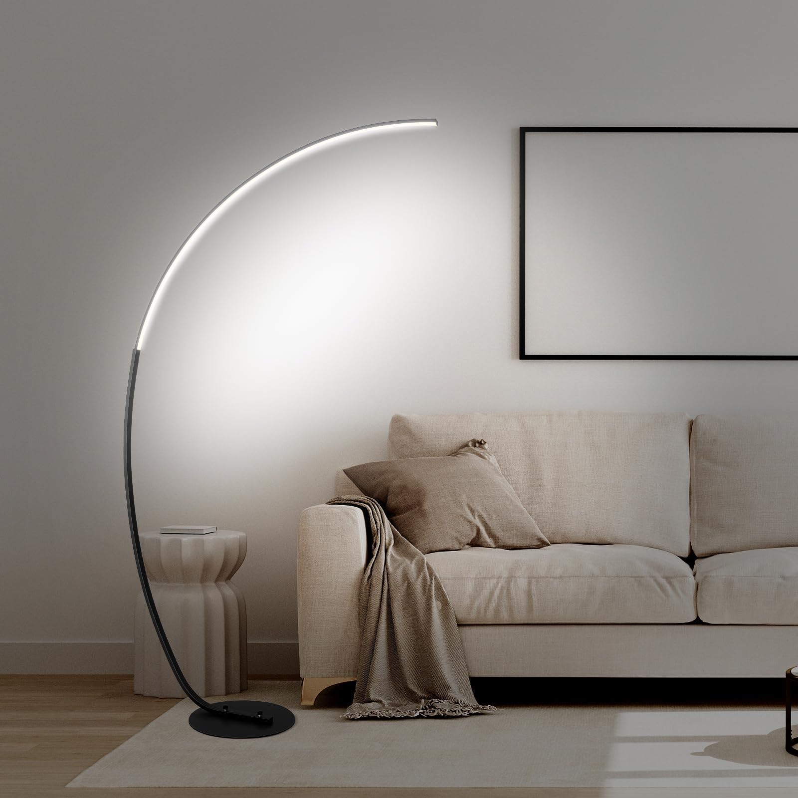 VIHOSE Modern Arc Floor Lamp 67 Inch Tall Black Led Modern Standing ...