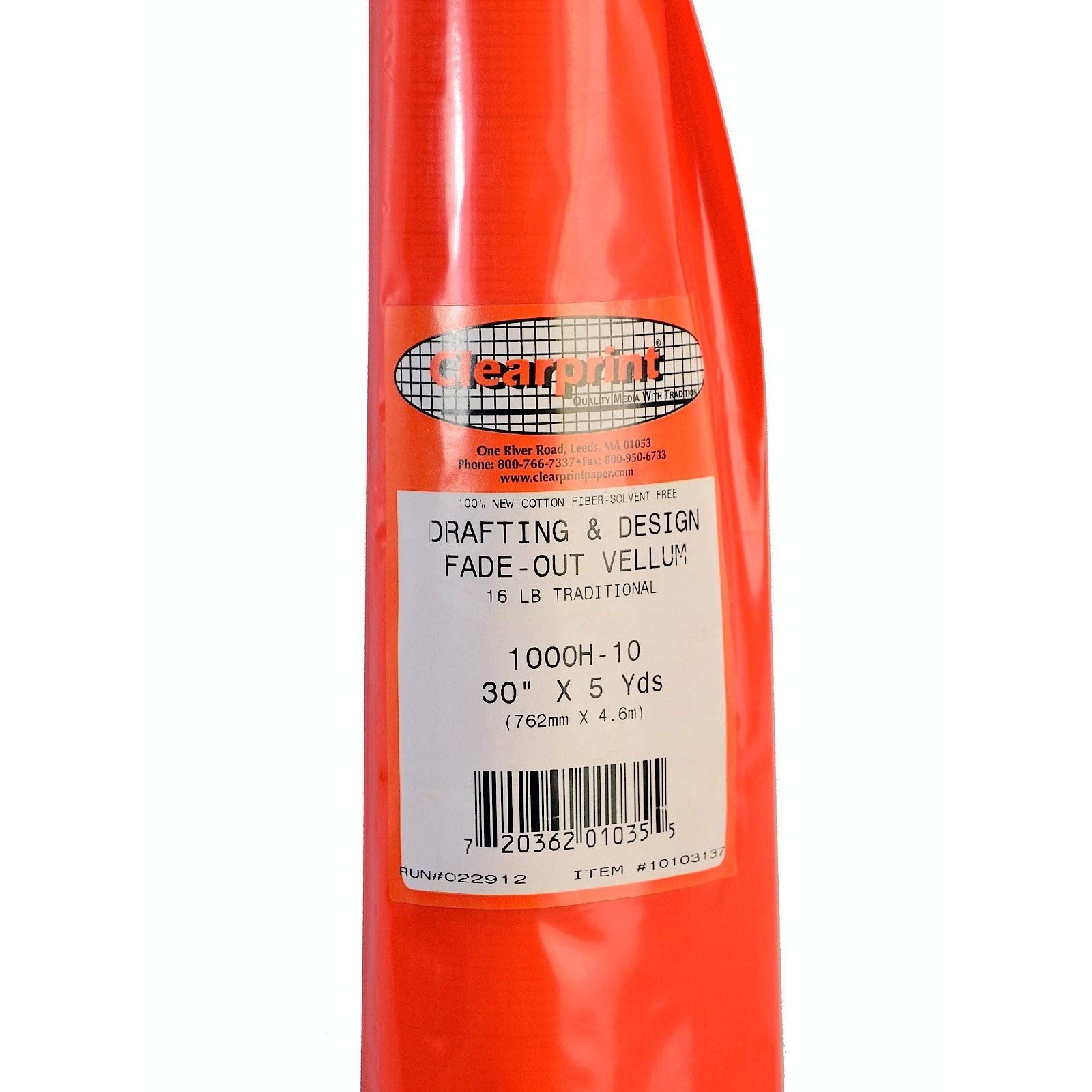 Archival Tracing Paper Clearprint 1000H Design Vellum Roll - 36x10 ...