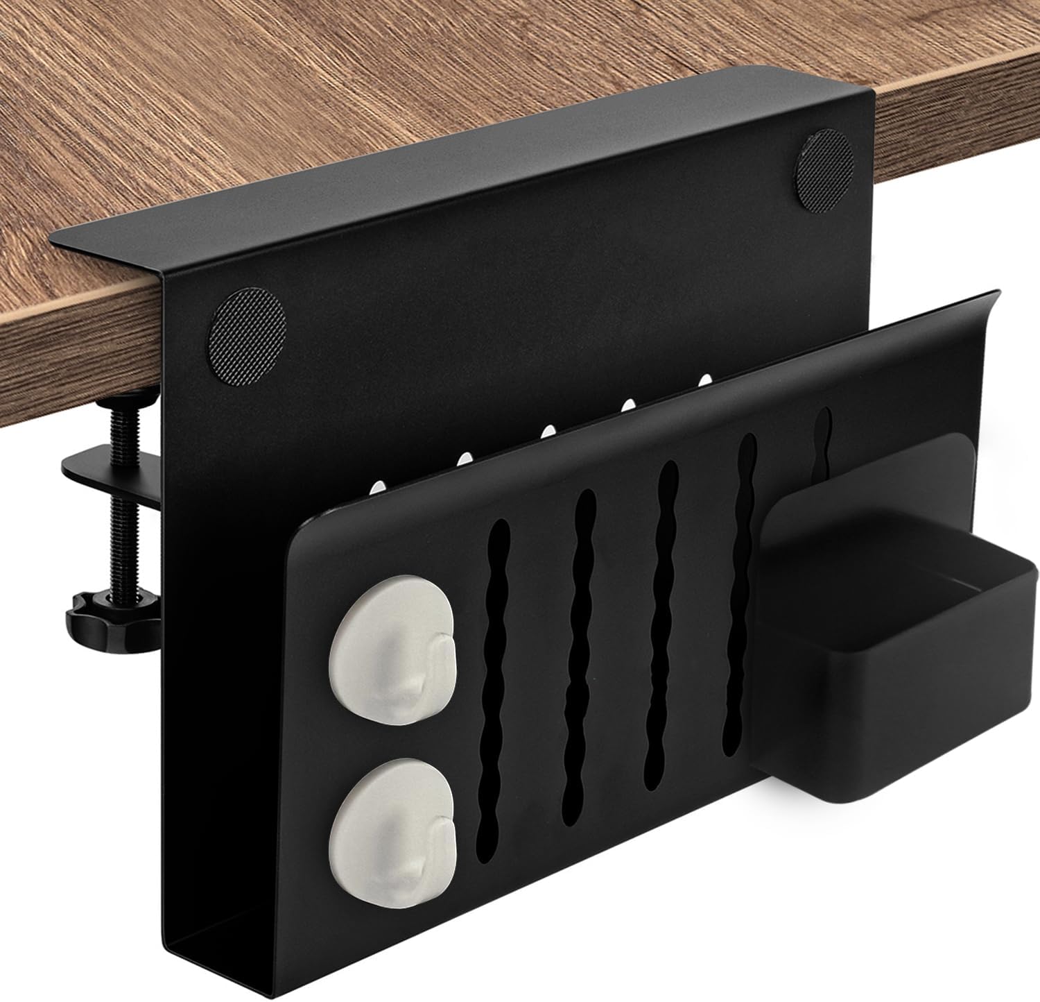 Amazon.com: Bqweun Desk Side Storage, Laptop Metal Desk Side Organizer ...