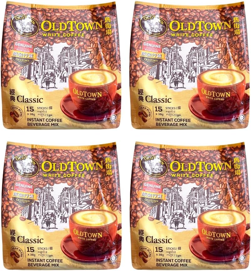 Amazon.com: 4 Pack Old Town White Coffee 3 in 1 Classic ( 60 Sticks ...