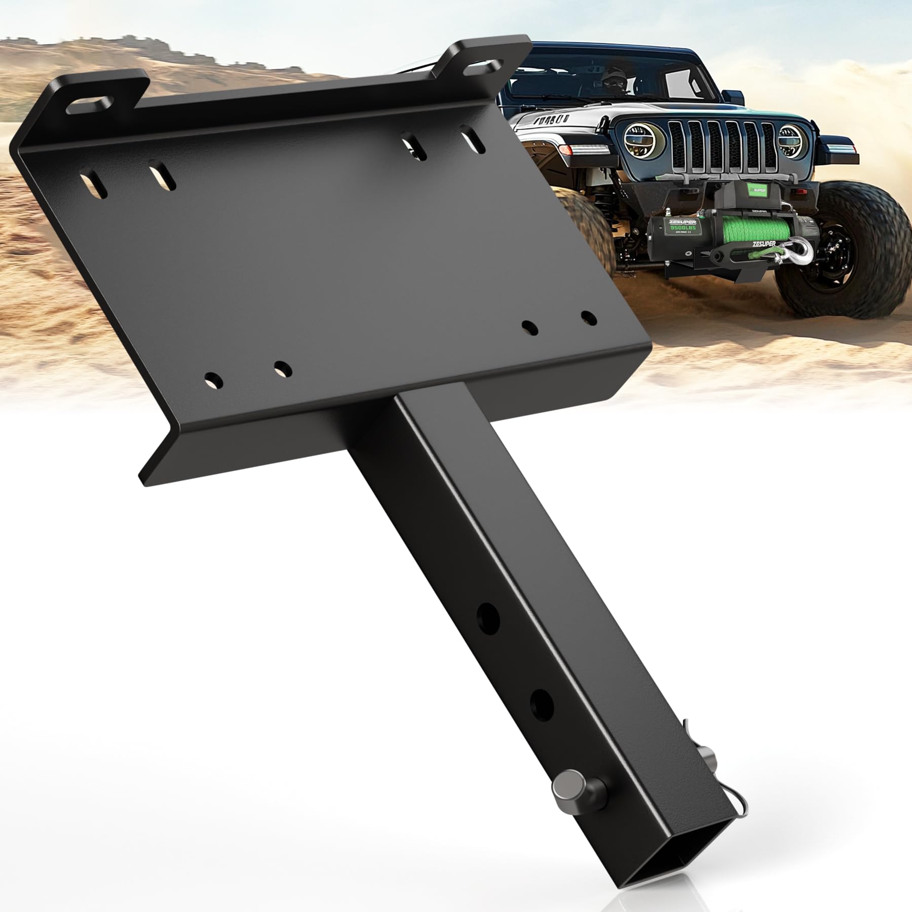 Amazon.com: NOORSUMD Winch Receiver Mount Plate,Heavy Duty 10 X 4 1/2 ...