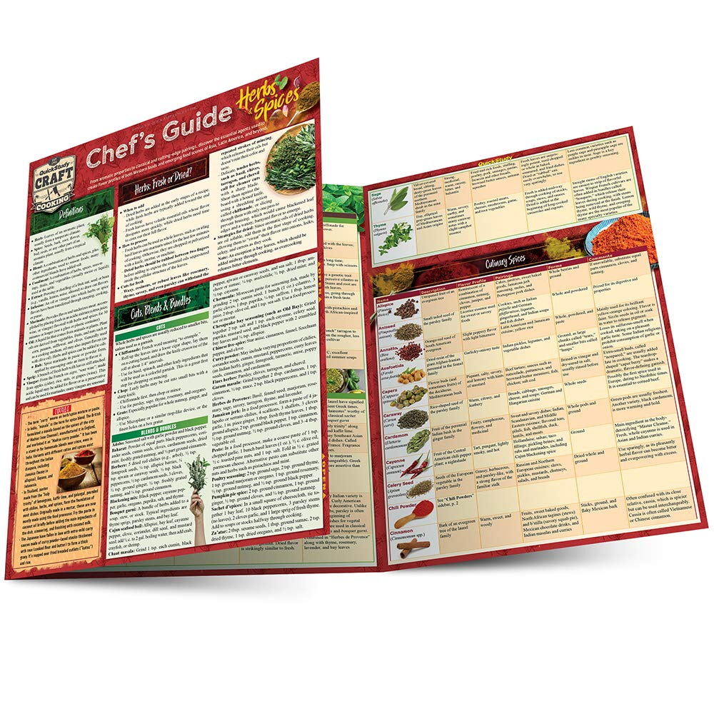 Chef's Guide to Herbs & Spices: a QuickStudy Laminated Reference Guide ...