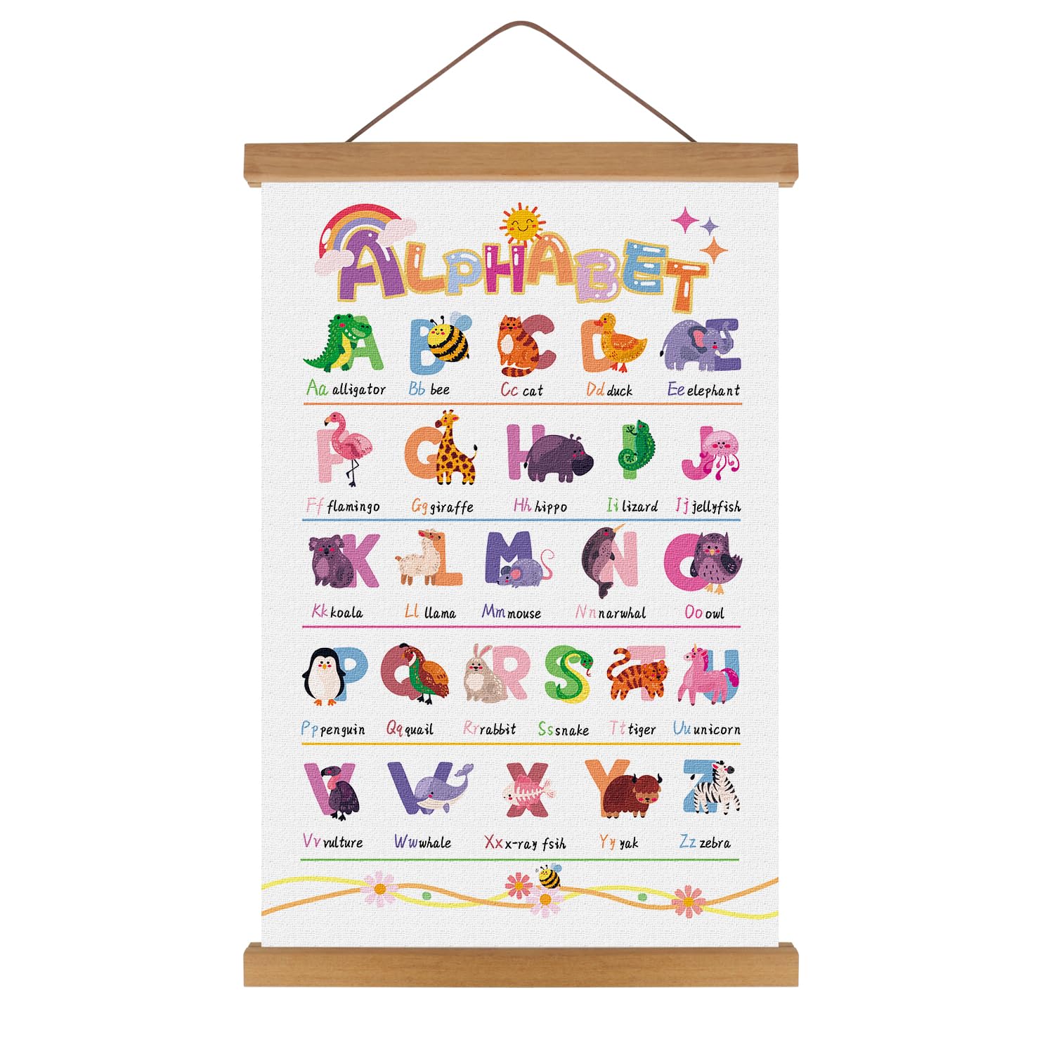 Amazon.com: HPNIUB Boho Safari Animal ABCs Wall Art,Alphabet Quote Sign ...