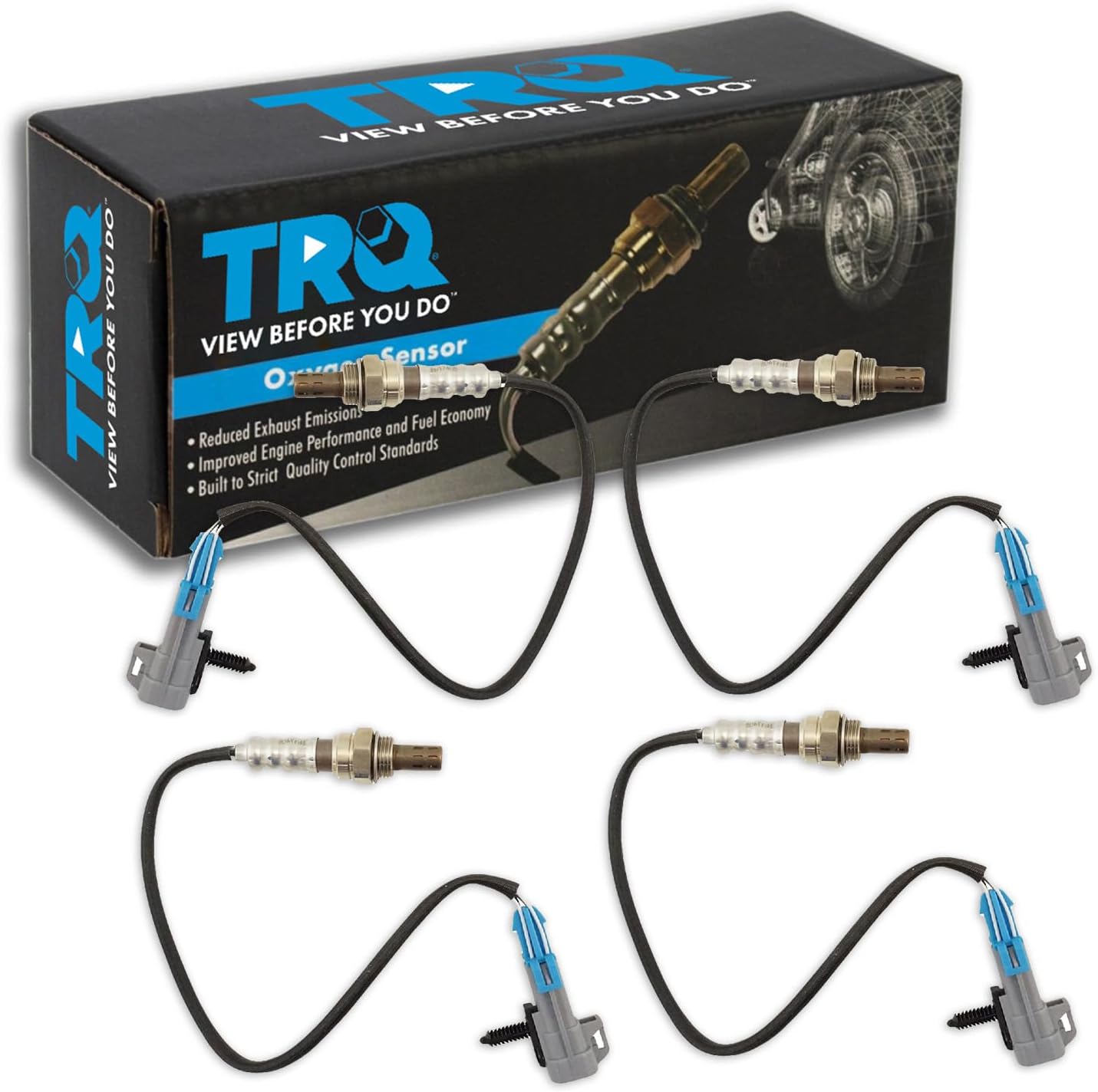 Amazon.com: TRQ Upstream & Downstream O2 02 Oxygen Sensor Kit Set of 4 ...