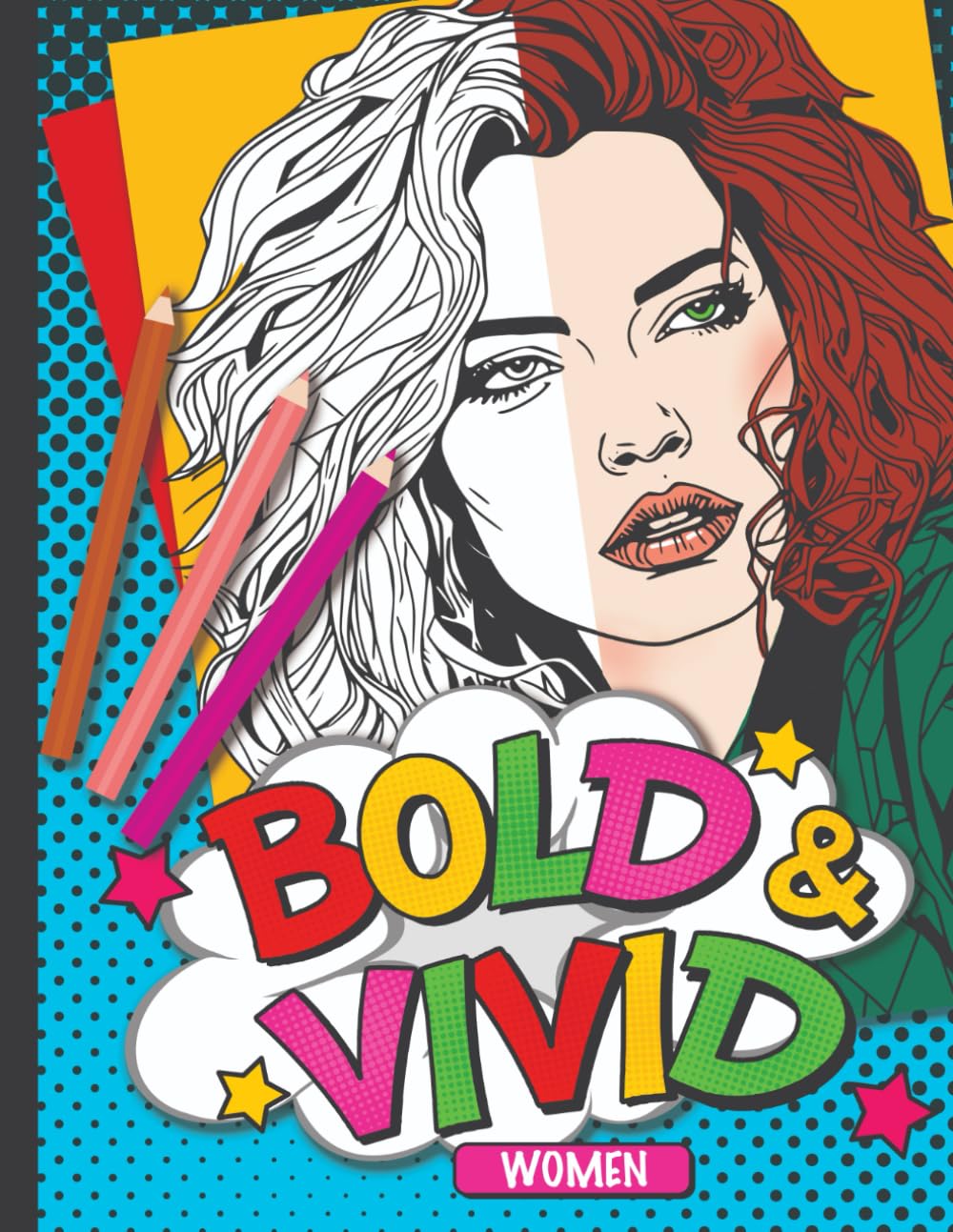 Amazon.com: Bold and Vivid Women: Coloring Book for Stress Relief ...