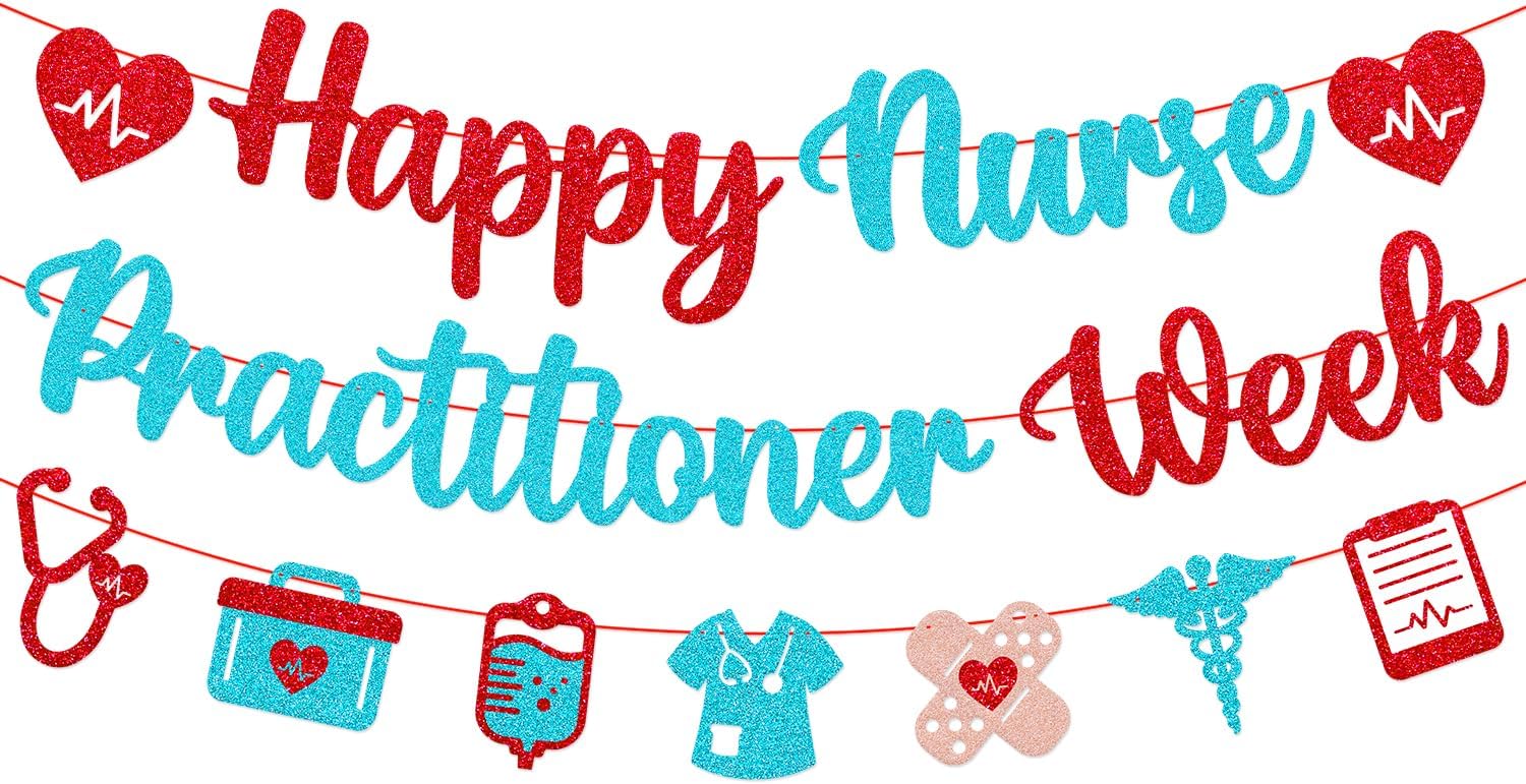Amazon.com: Happy Nurse Practitioner Week Banner, Congrats Nurse ...