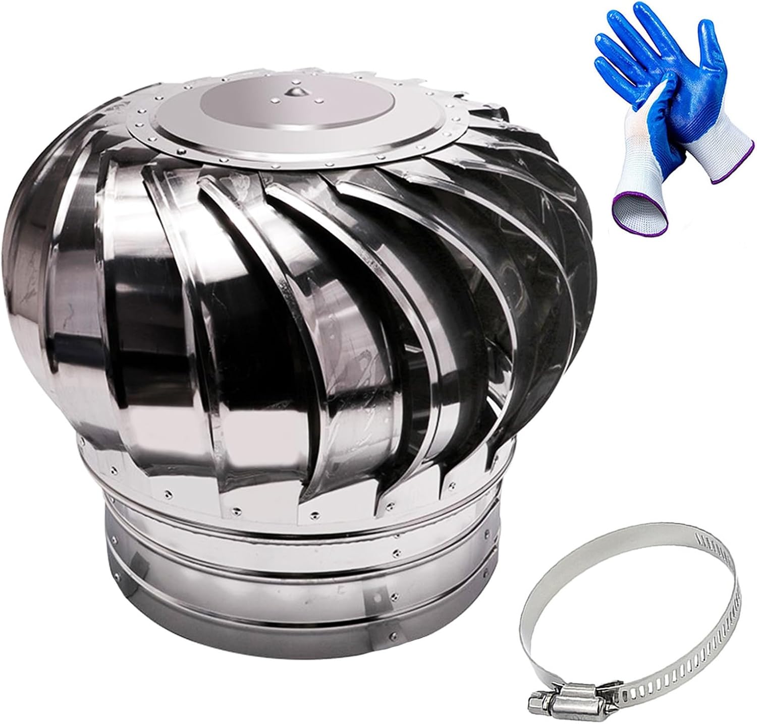 Amazon.com: Turbine Ventilator, Stainless Steel Exhaust Cap, Internally ...