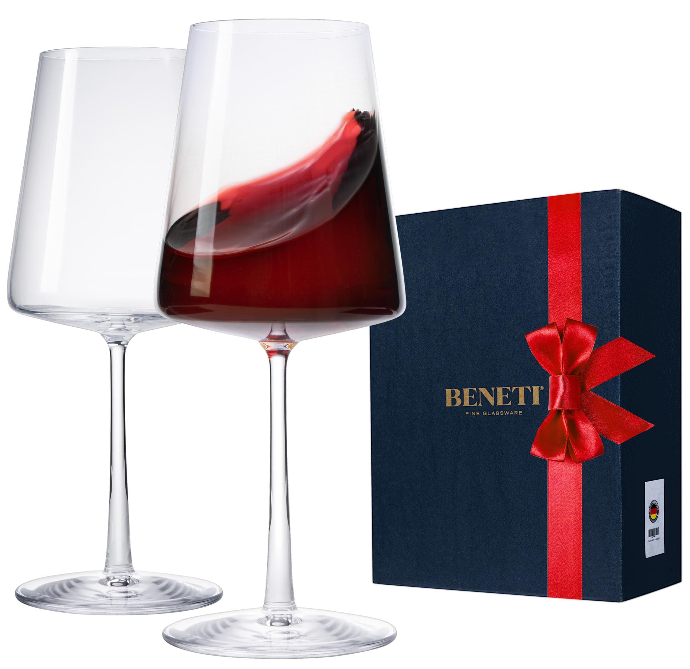 Snapklik.com : BENETI German Made Wine Glasses Set Of 2 17oz Handmade ...