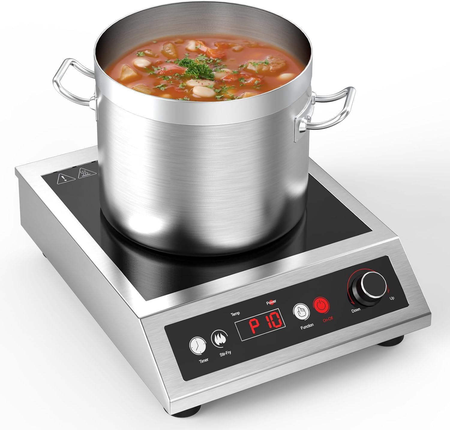 PAYISHO Induction Cooktop, 3500W Commercial Restaurant Grade Cooker,15A ...