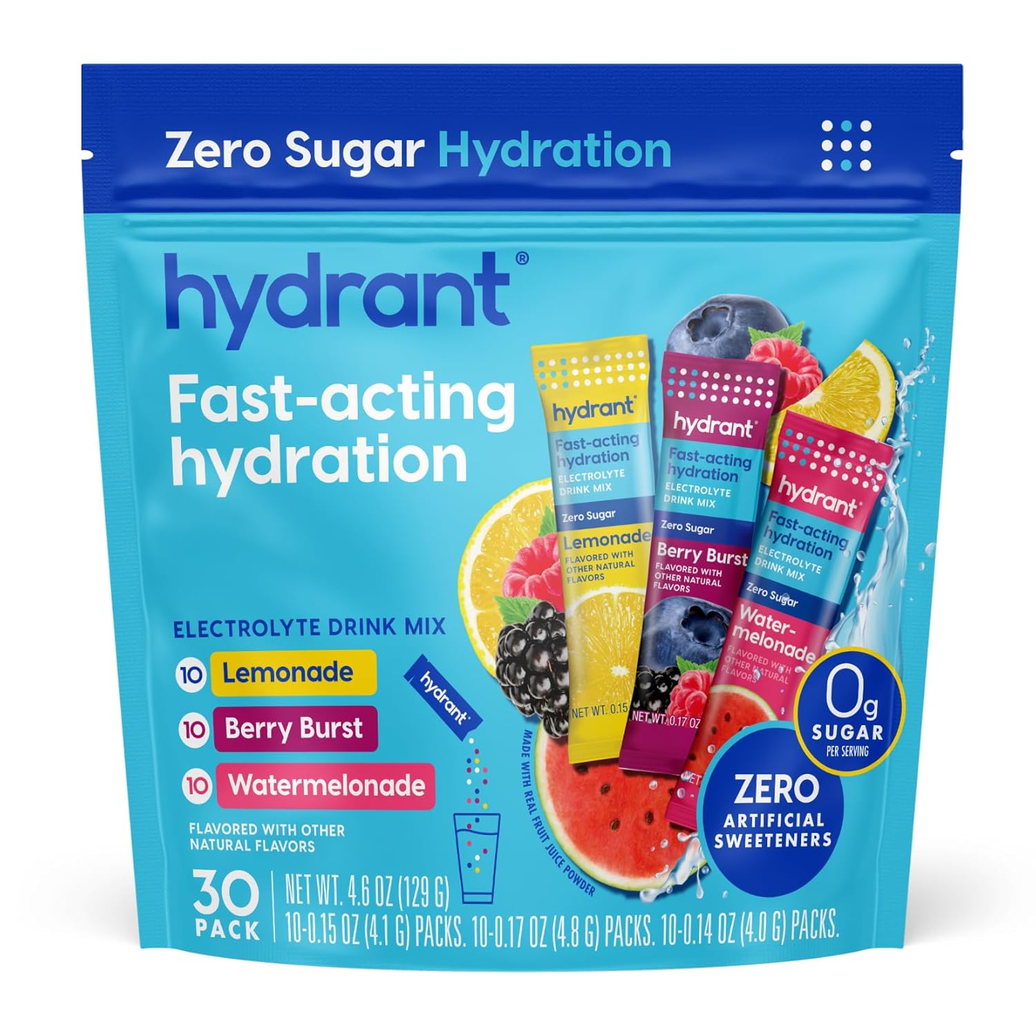 Amazon.com: Hydrant Hydrate Zero Sugar, Individual Hydration ...