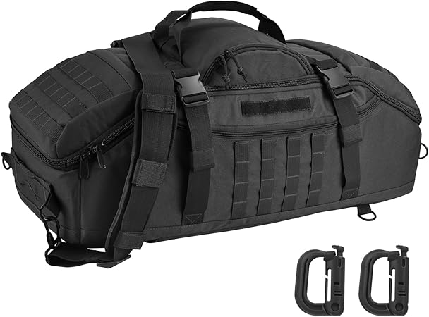 Amazon.com | Tactical Duffle Bag for Travel, 65L Water-Resistant 3-in-1 ...