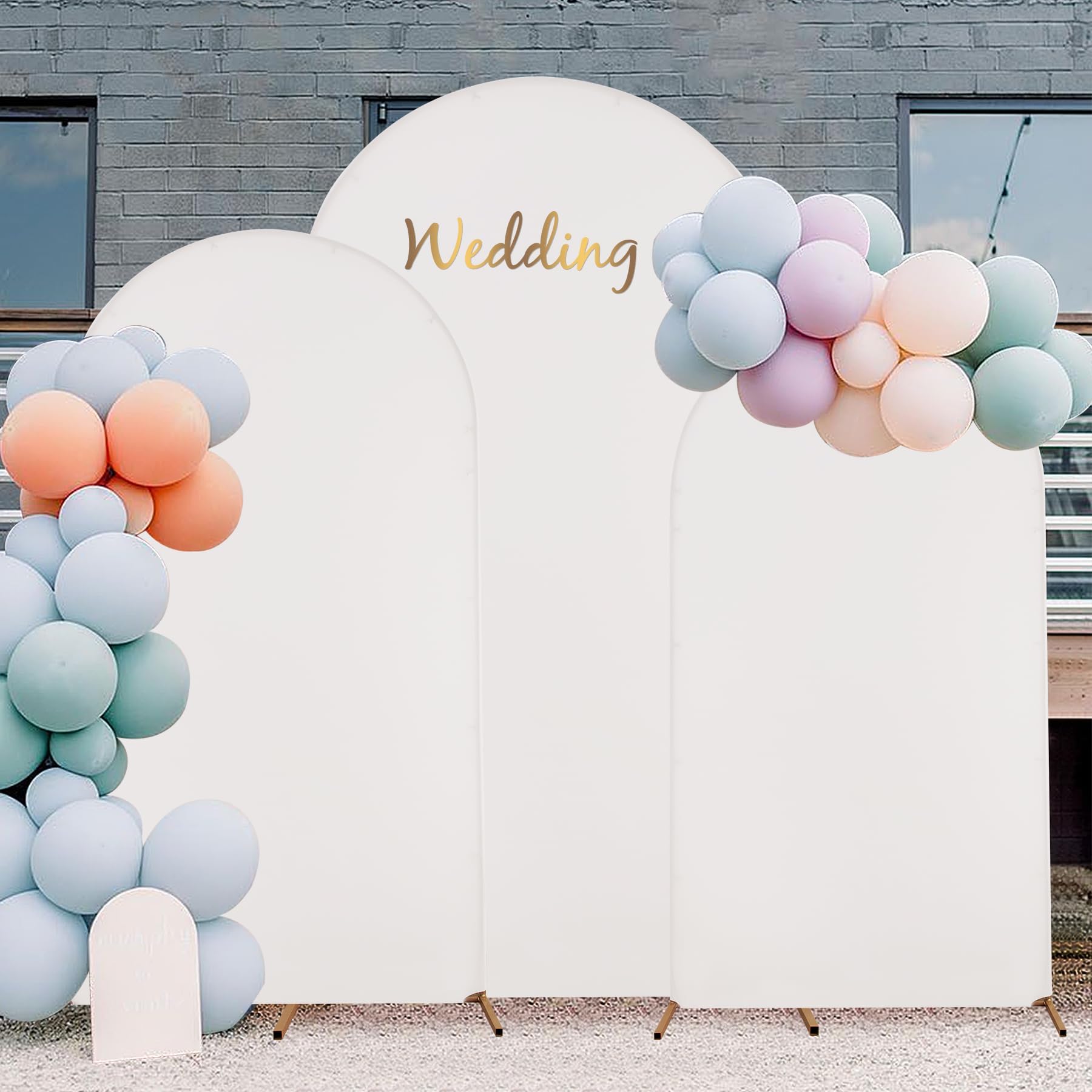 Amazon.com: Set of 3 Arch Backdrop Cover Pink Ensemble with Party ...