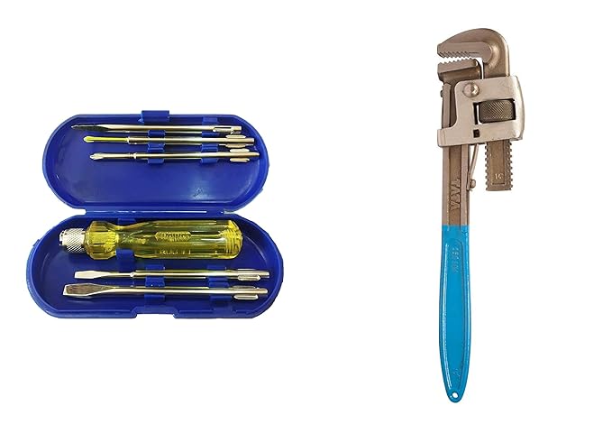 Tata Agrico Home Tools Set (5 in 1 Screwdriver Set with neon Tester ...
