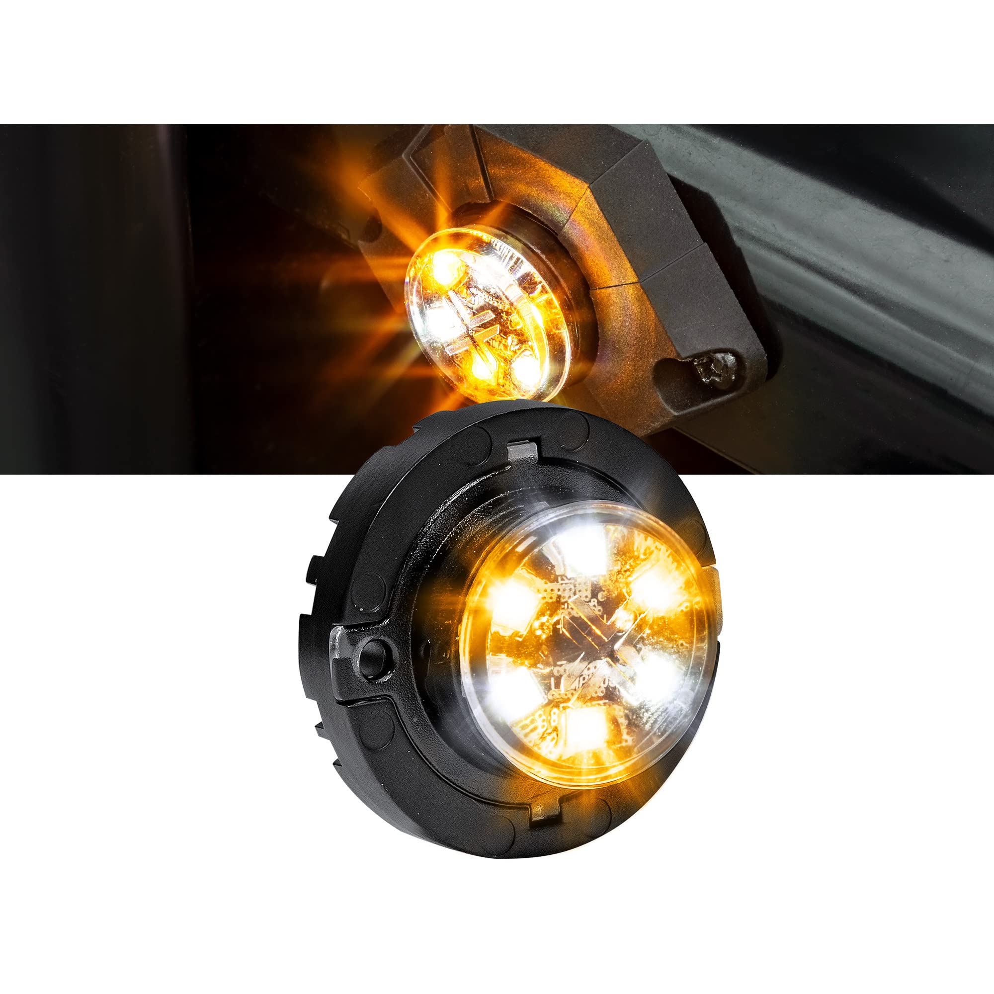 Snapklik.com : SnakeEye III Amber White Clear LED Hideaway Strobe Light ...