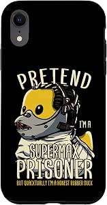 Amazon.com: iPhone XR Supermax Prisoner Rubber Duck Straitjacket Inmate ...