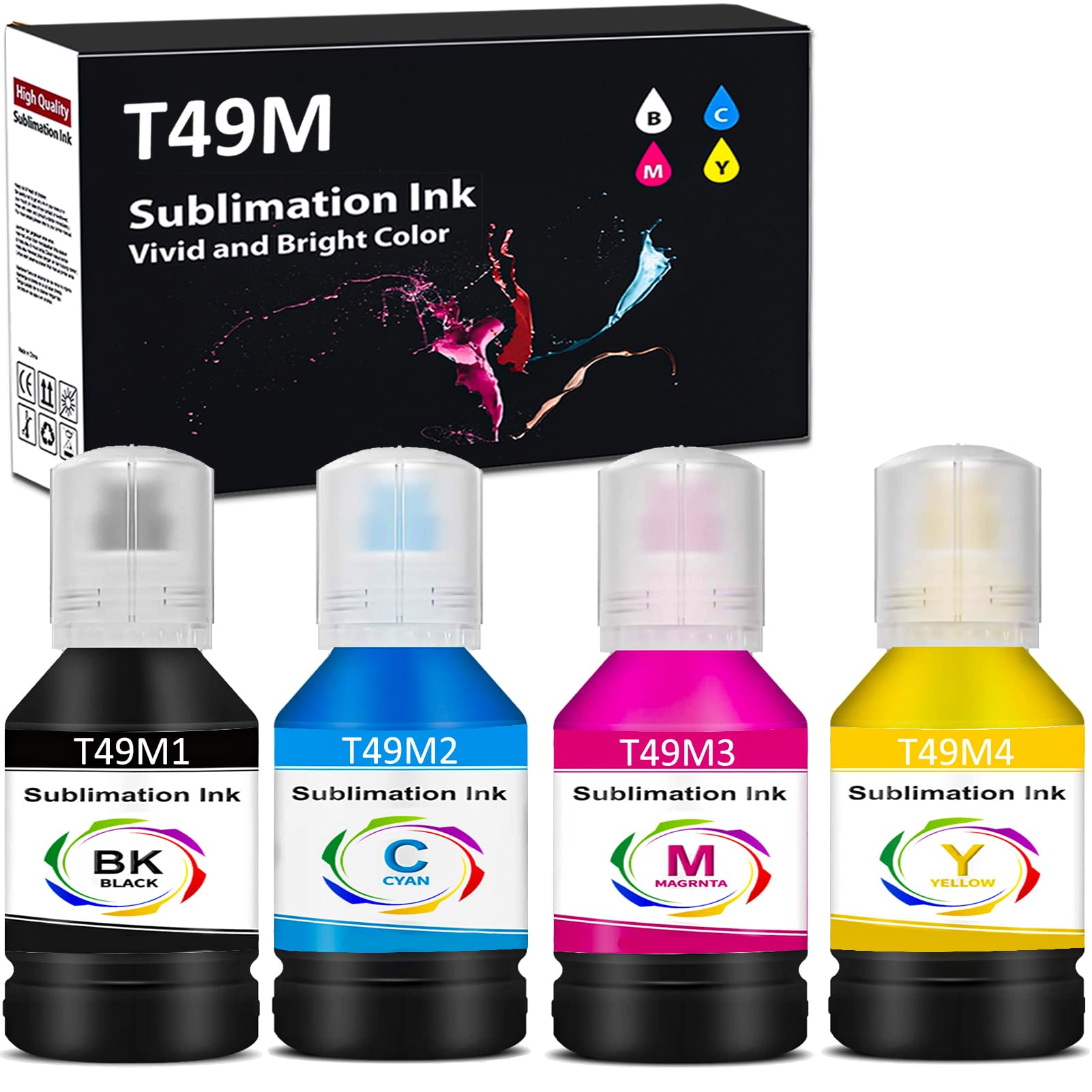 Amazon.com: 4x140ml T49M Autofill Sublimation Ink Compatible for Epson ...