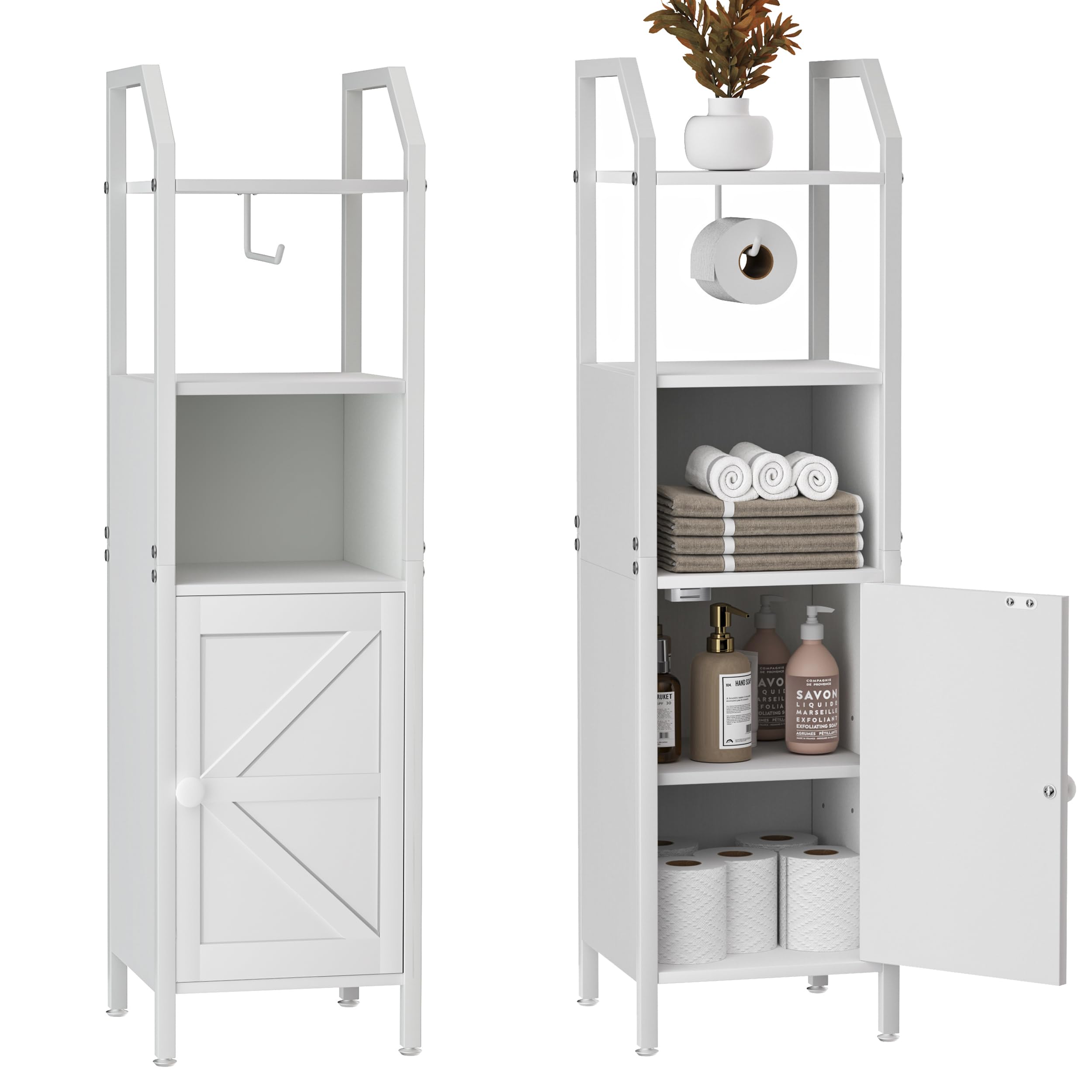 Snapklik.com : ANWBROAD Small Bathroom Storage Cabinet Toilet Paper ...