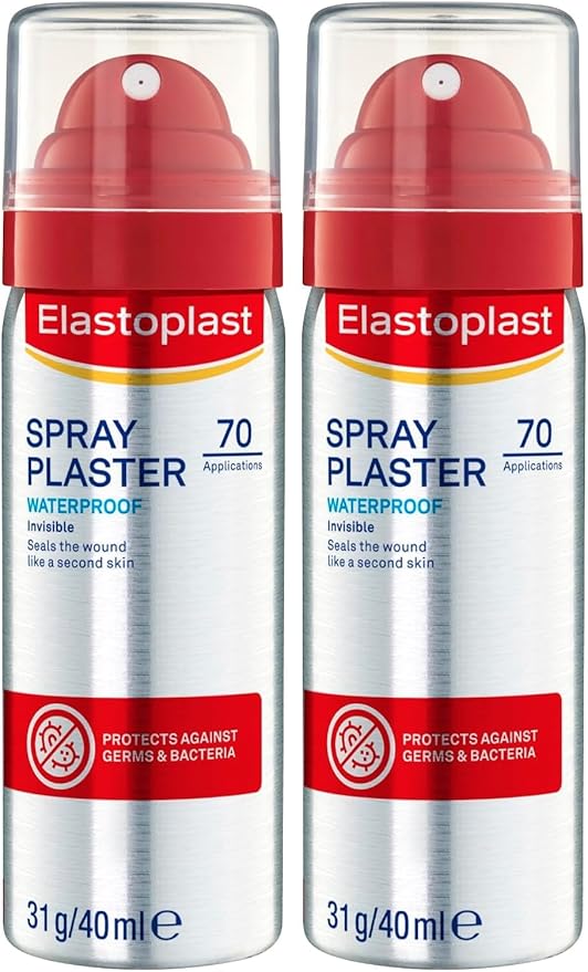 Elastoplast Waterproof Spray Plaster 40ml (2 Pack) | Seals Wound ...