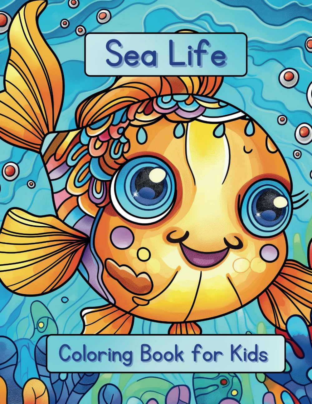 Sea Life Coloring Book for Kids Large Print Easy to Color Images of ...