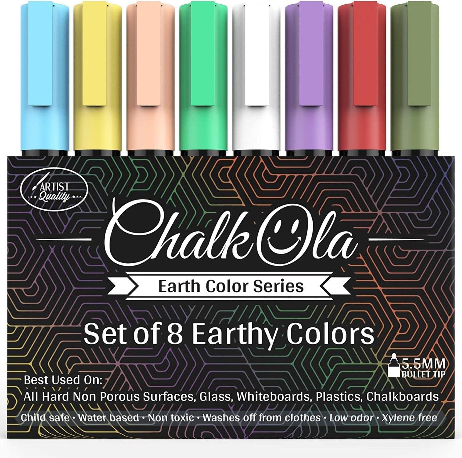 Amazon.com : Chalkola 8 Pastel Liquid Chalk Markers for Chalkboard ...