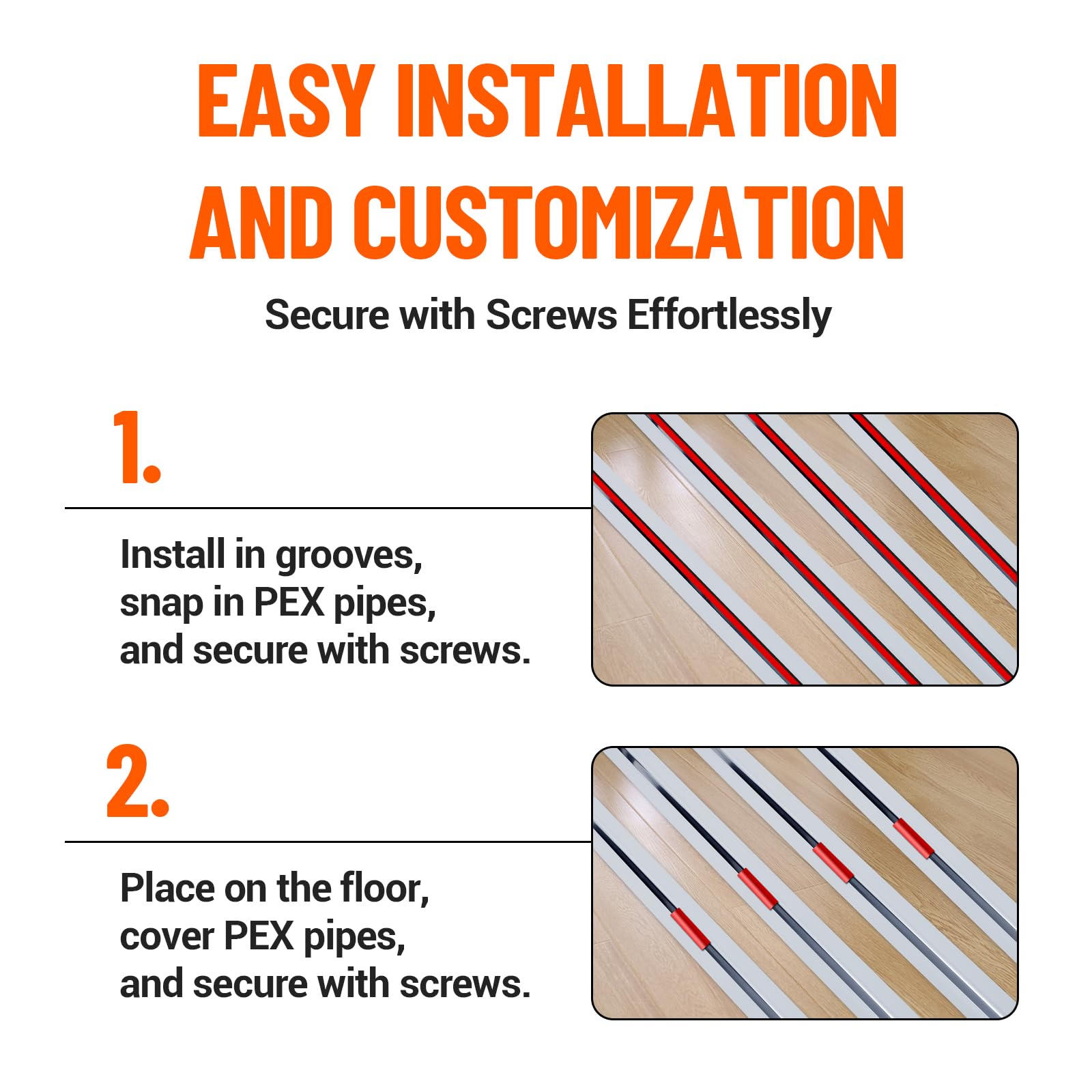 Snapklik.com : EuKer Pex Heat Transfer Plates 2 Ft, Radiant Heat Plates ...