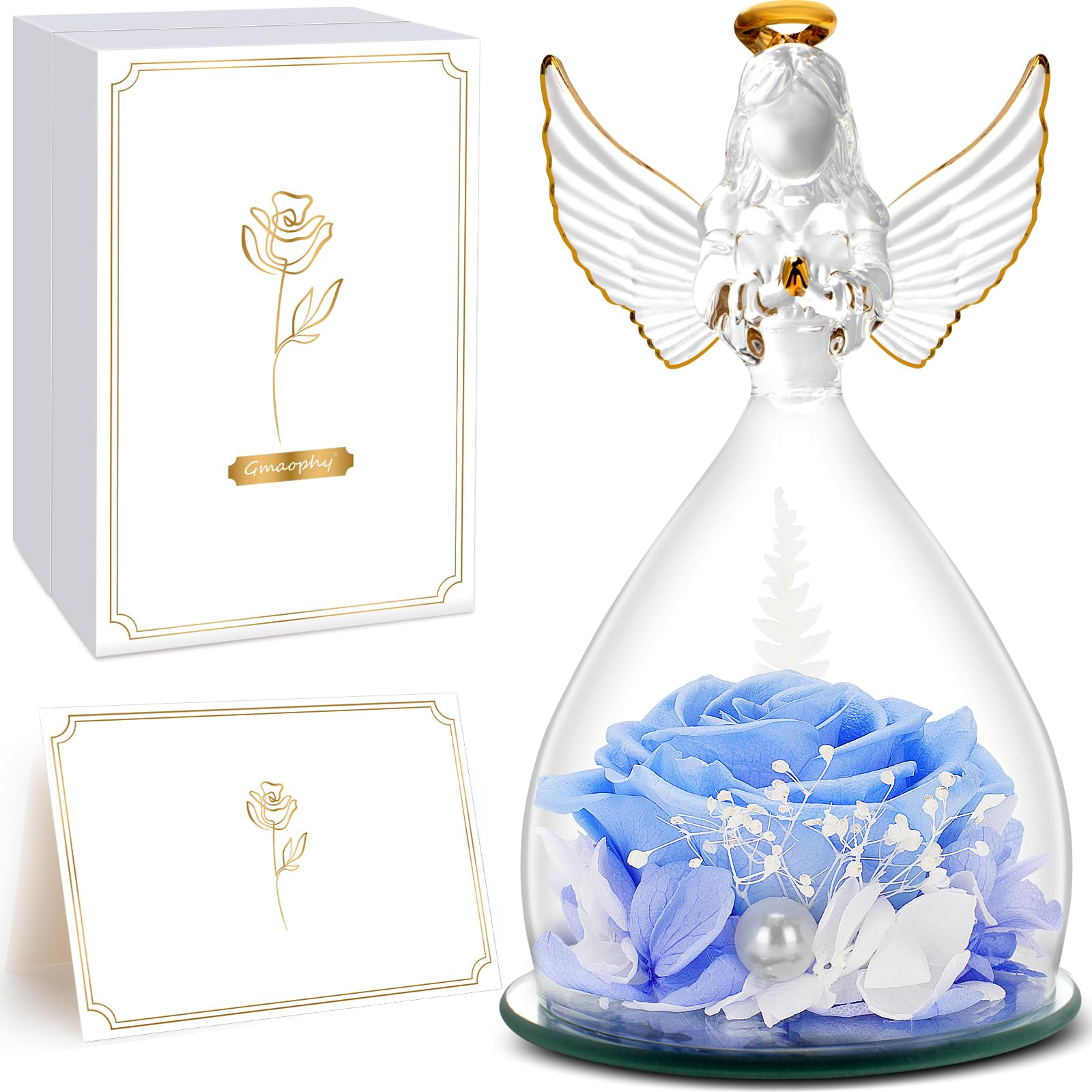 Snapklik.com : Glass Angel Real Rose Gifts For Mom, Daughter, Son