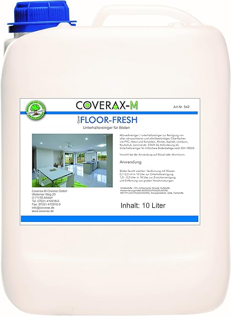 Coverax FLOOR FRESH - Bodenreiniger, Wischpflege mit Frische-Duft. Für ...