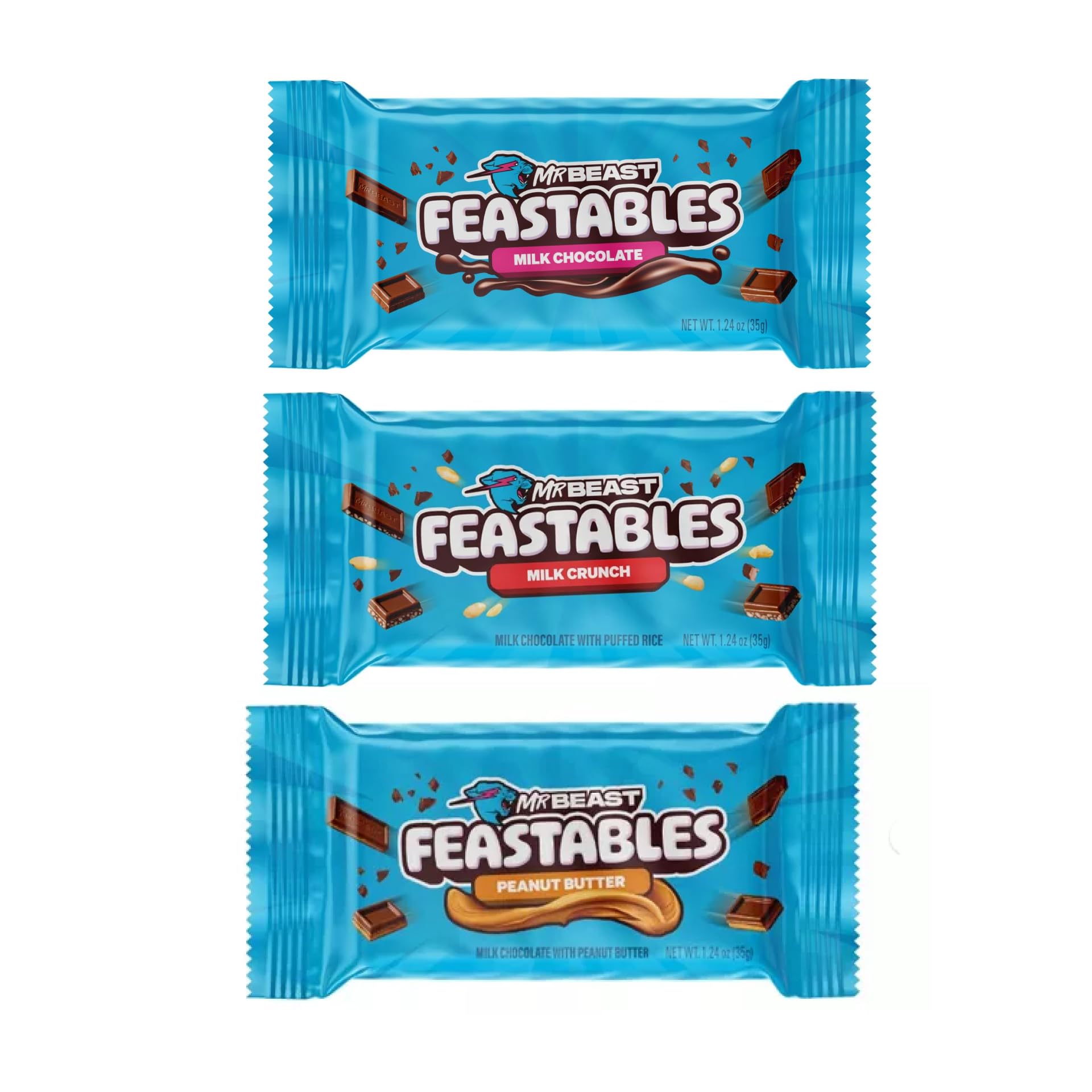 Buy Kit 3 Chocolates From Mrbeast New Feastables Recipe Online at ...