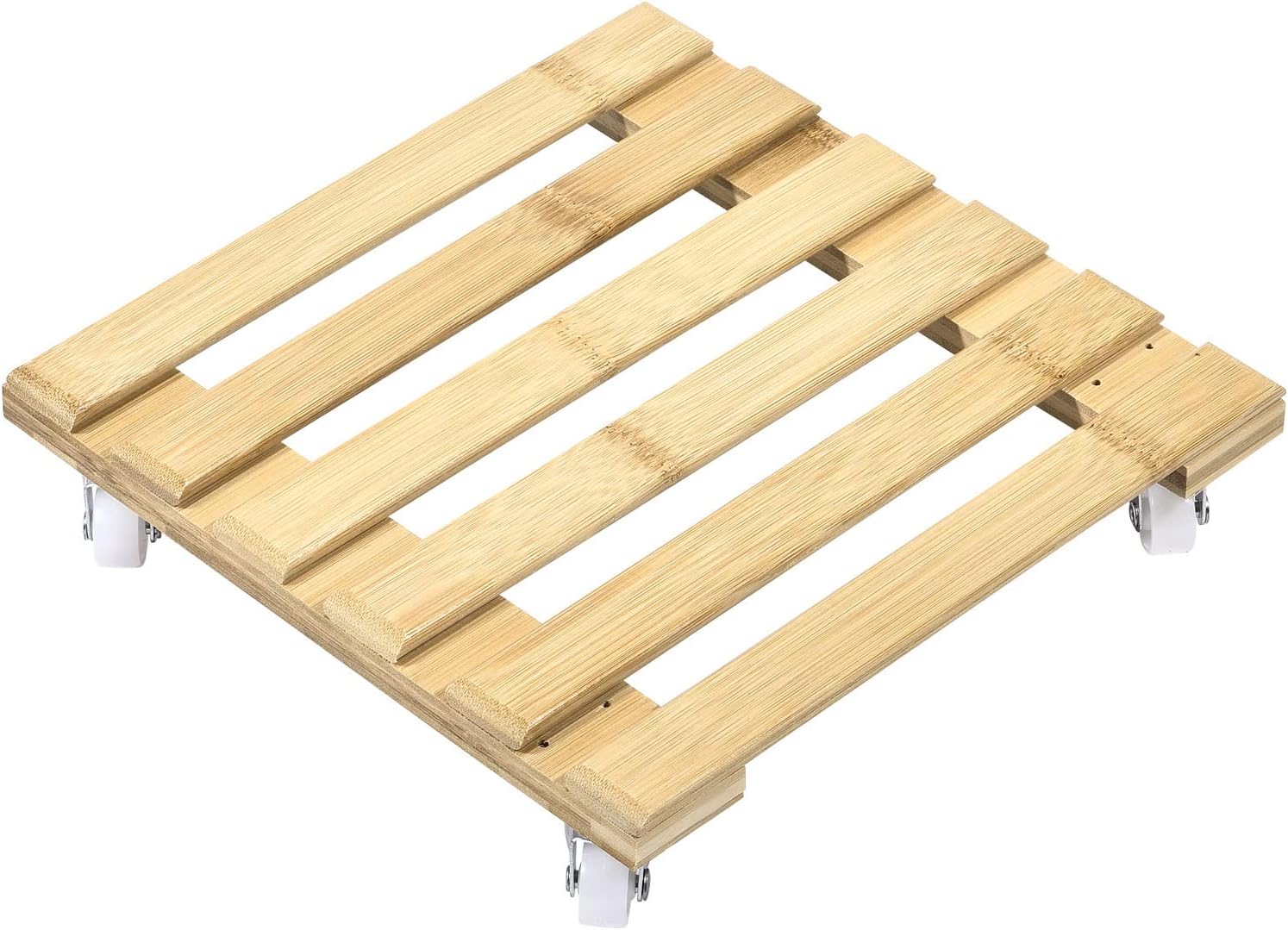 Amazon.com: M METERXITY Bamboo Plant Stand - Mobile Flower Pot Planter ...