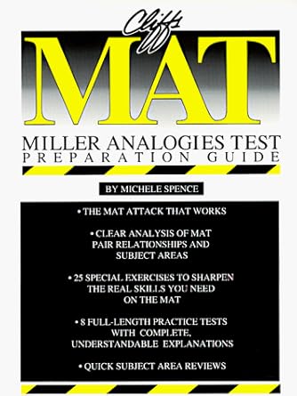 Miller Analogies Test: Preparation Guide: Spence, Michele ...