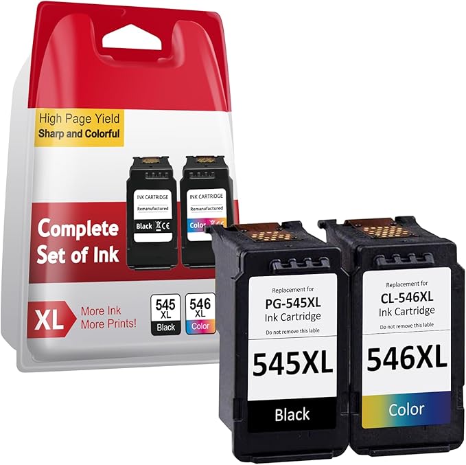 Sunnieink 545 546 Ink Cartridges XL, PG-545 CL-546 XL Replacement for ...