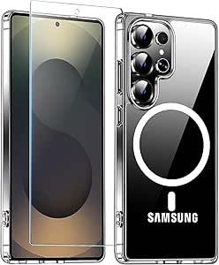 Amazon.com: PITCHESSY for Samsung Galaxy S25 Ultra Case with Screen Protector,[Compatible with ...