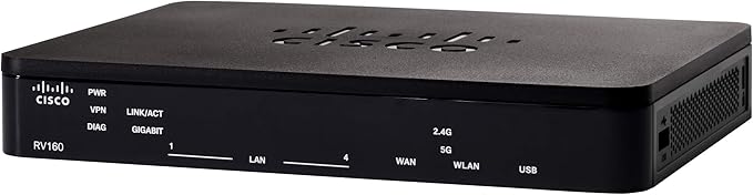 Amazon.com: Cisco RV160 VPN Router with 4 Gigabit Ethernet (GbE) Wired ...