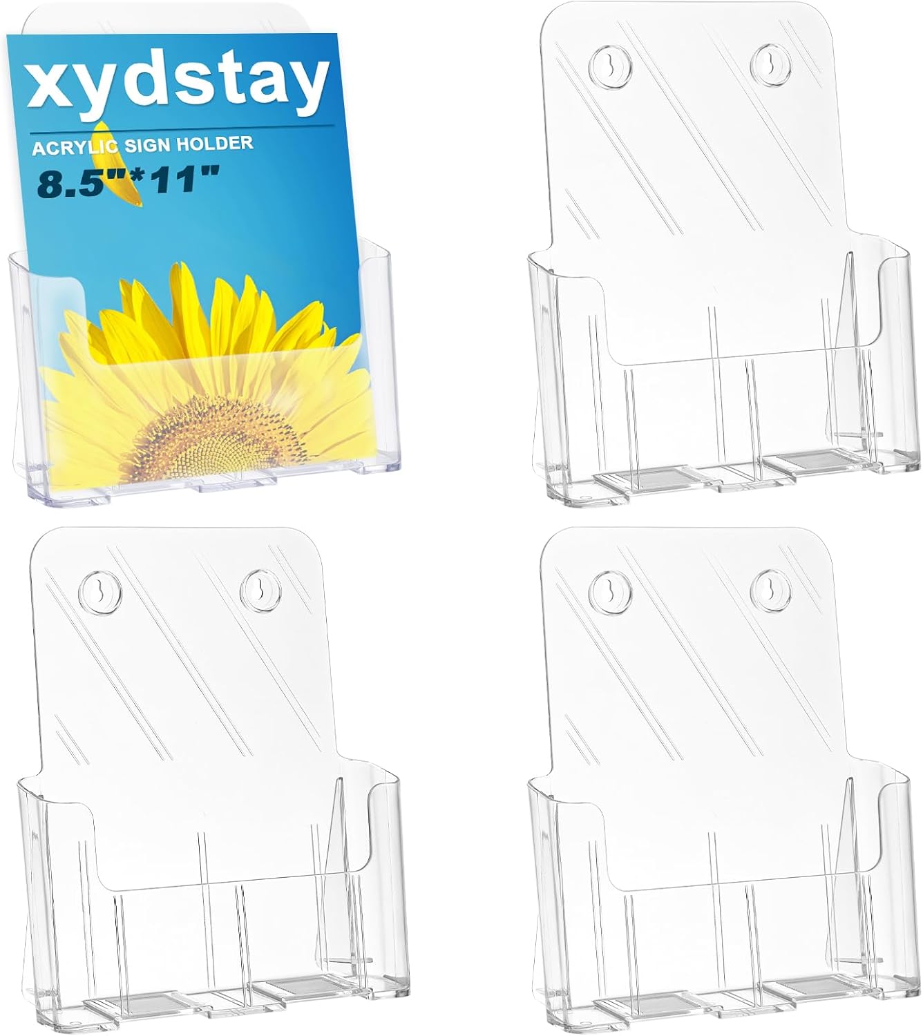 Amazon.com: xydstay Acrylic Brochure Holder 8.5x11 Inches Slant Back ...