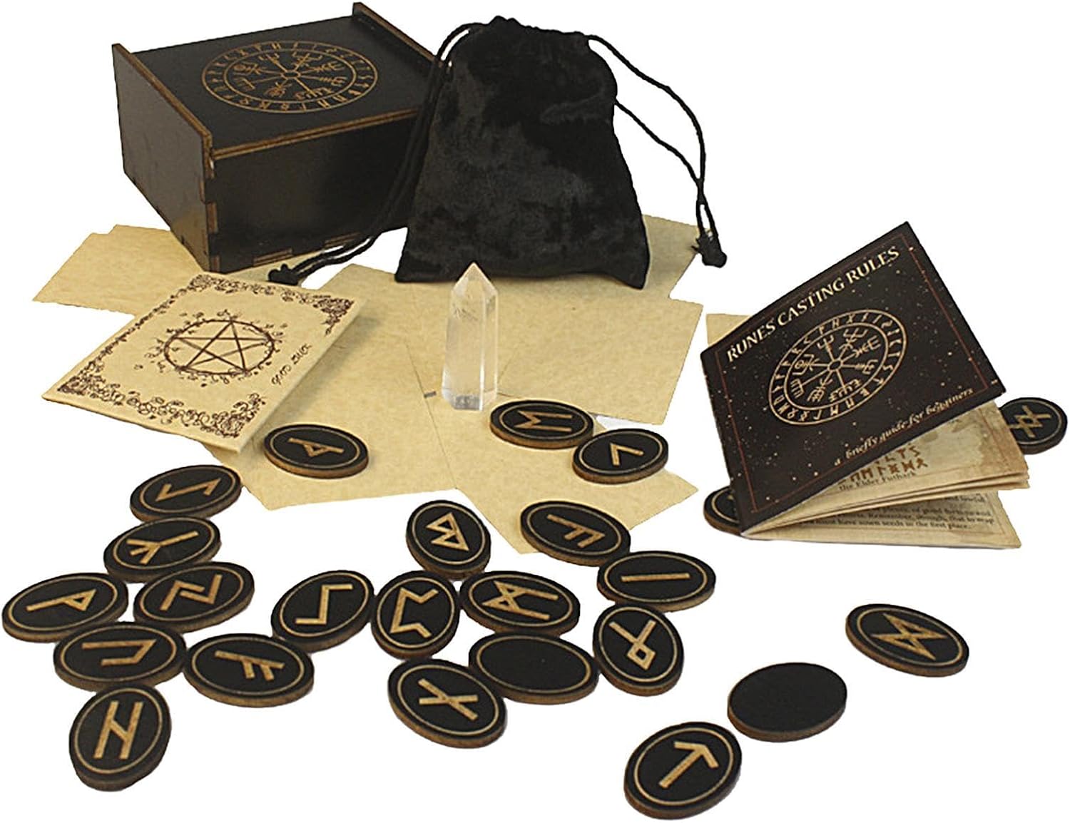 Amazon.com: GEDOX Wood Runes Set - Handmade Wooden Divination Tool ...