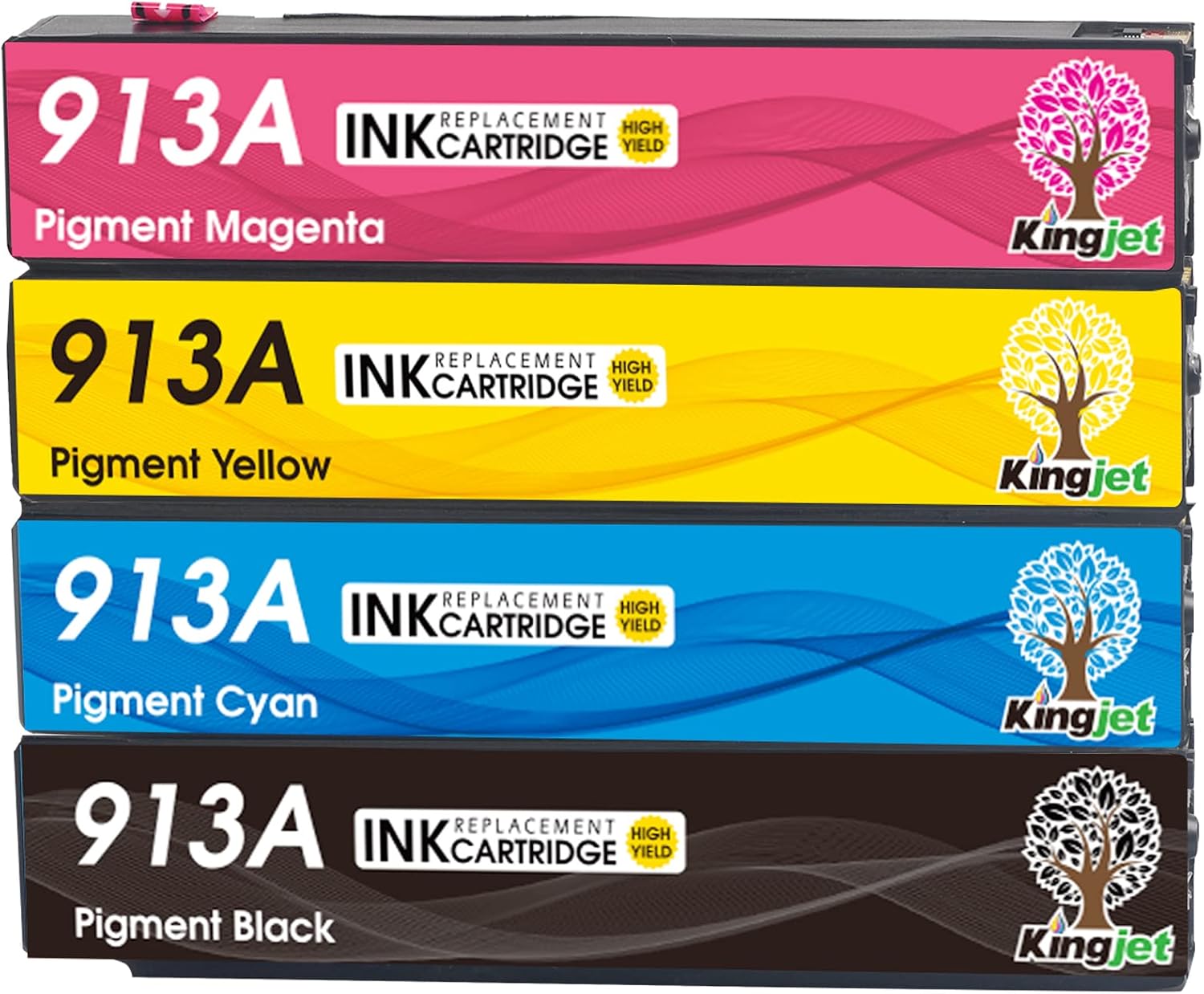 Kingjet 913A Replacement for HP 913A 913 Ink Cartridges Multipack Work ...