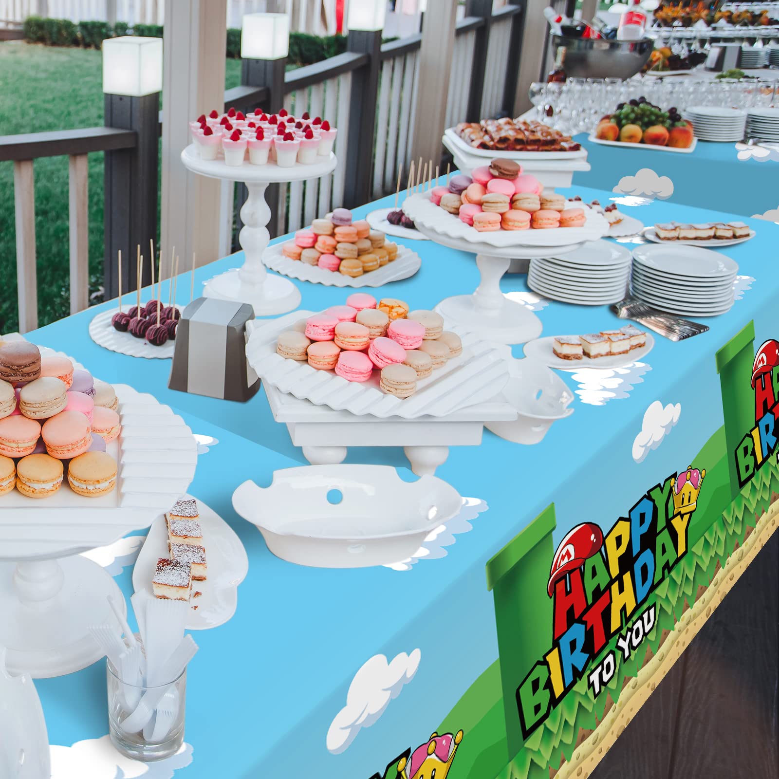 Lamparty Super Brothers Disposable Game Tablecloth, Plastic Table Cover ...