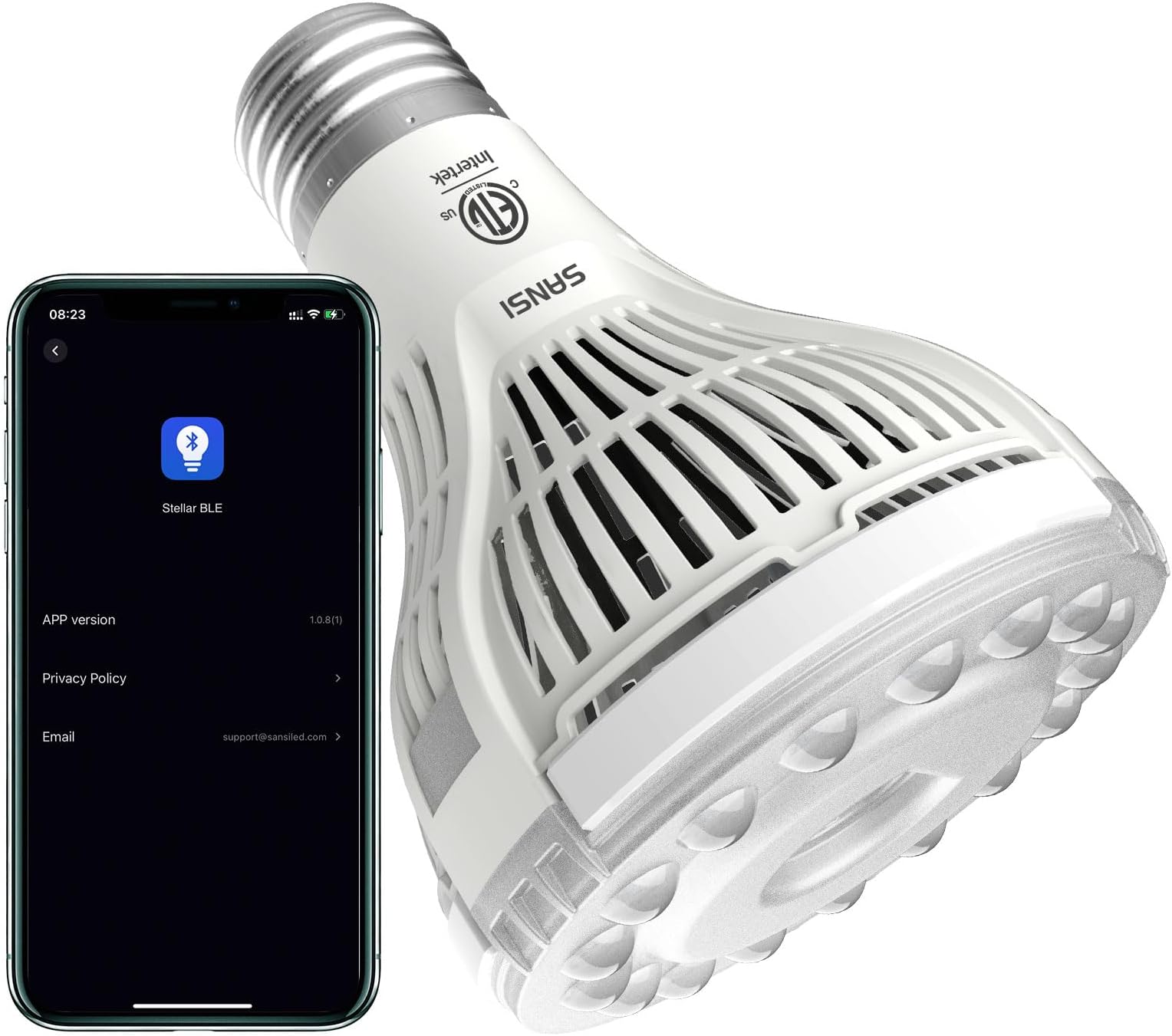 Amazon.com : SANSI 10W Smart LED Grow Light Bulb with APP Control ...