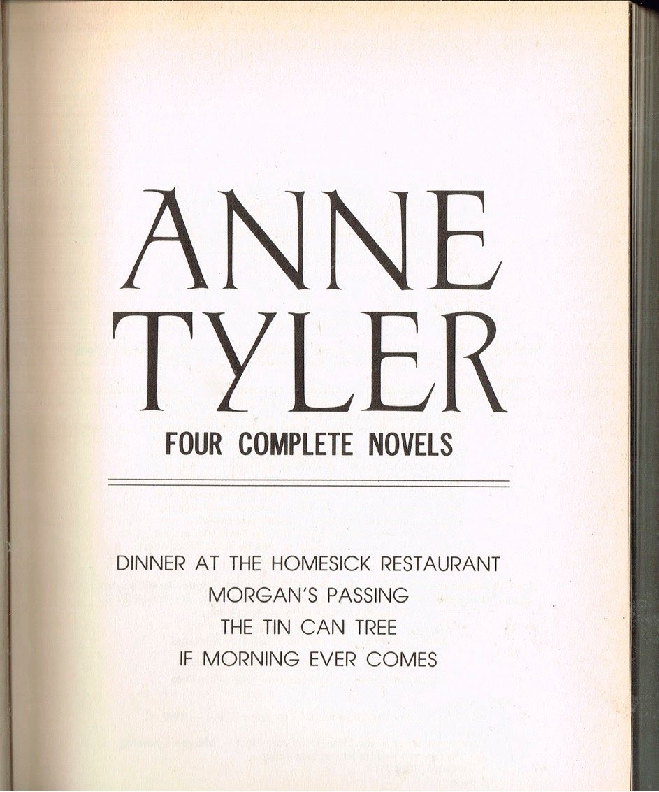 Anne Tyler : Four Complete Novels: Anne Tyler: 8601415993516: Amazon ...