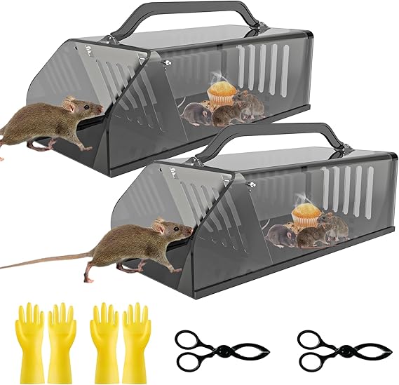 Amazon.com : Upgraded Live Mice Traps Humane Mouse Trap Indoor for Home ...