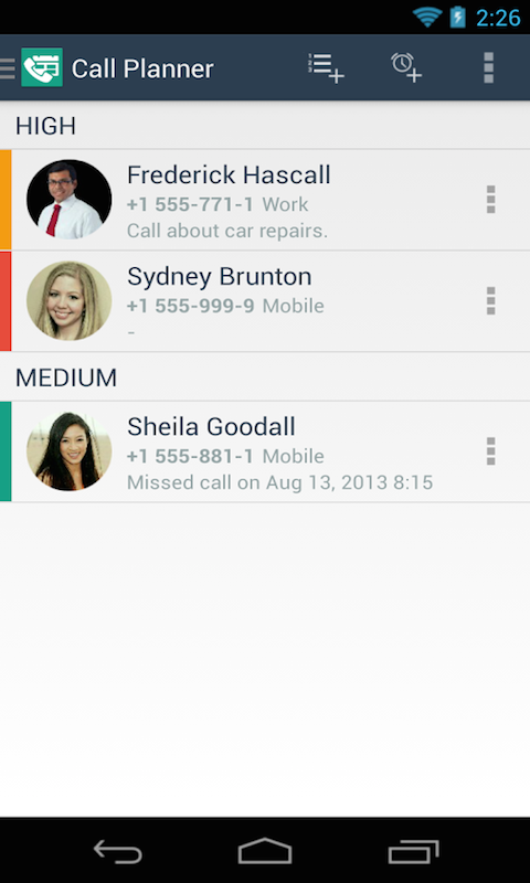 Call Planner - App on Amazon Appstore