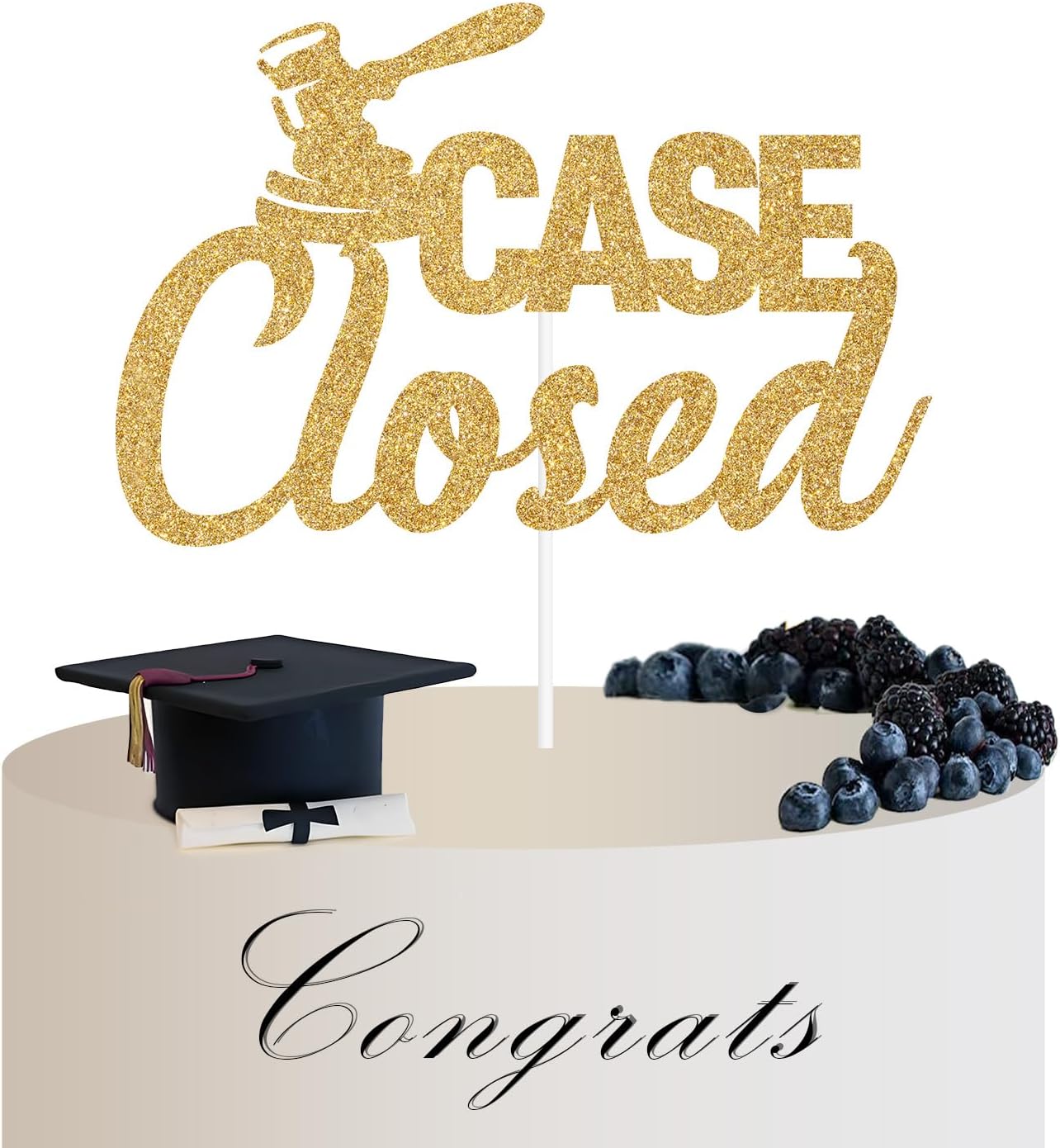 Amazon.com: Goilpanitdia Case Closed Cake Topper, Congrats Lawyer ...