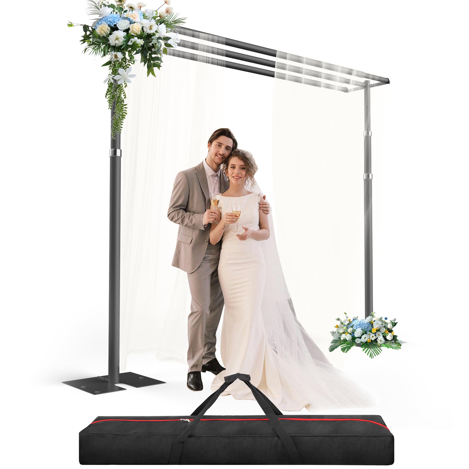 Amazon.com : GLOSHOOTING Heavy Duty Backdrop Stand 8.6x10ft, Three ...