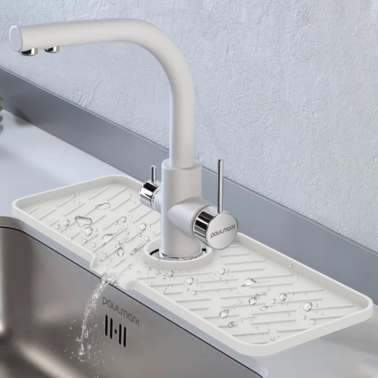 Amazon.com: Kitchen Faucet Splash Mat, 18 inch Silicone Sink Splash ...