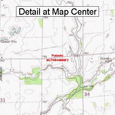 Amazon.com : USGS Topographic Quadrangle Map - Pulaski, Wisconsin ...