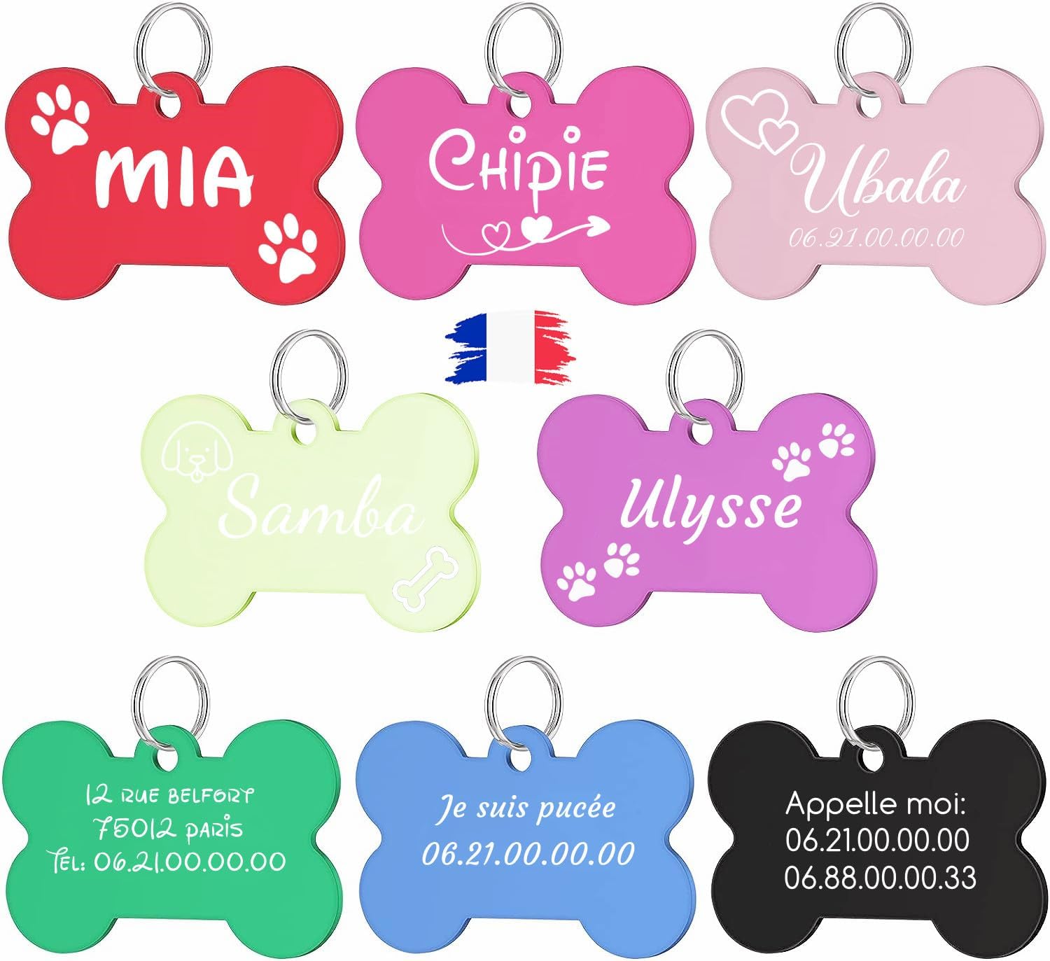 GEMOLIA Medaille chien avec gravure personnalisée, Gravure Laser En ...