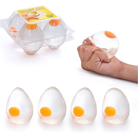 Amazon.com: Egg Yolk Slime-Filled Plastic Easter Eggs - Set of 12 ...
